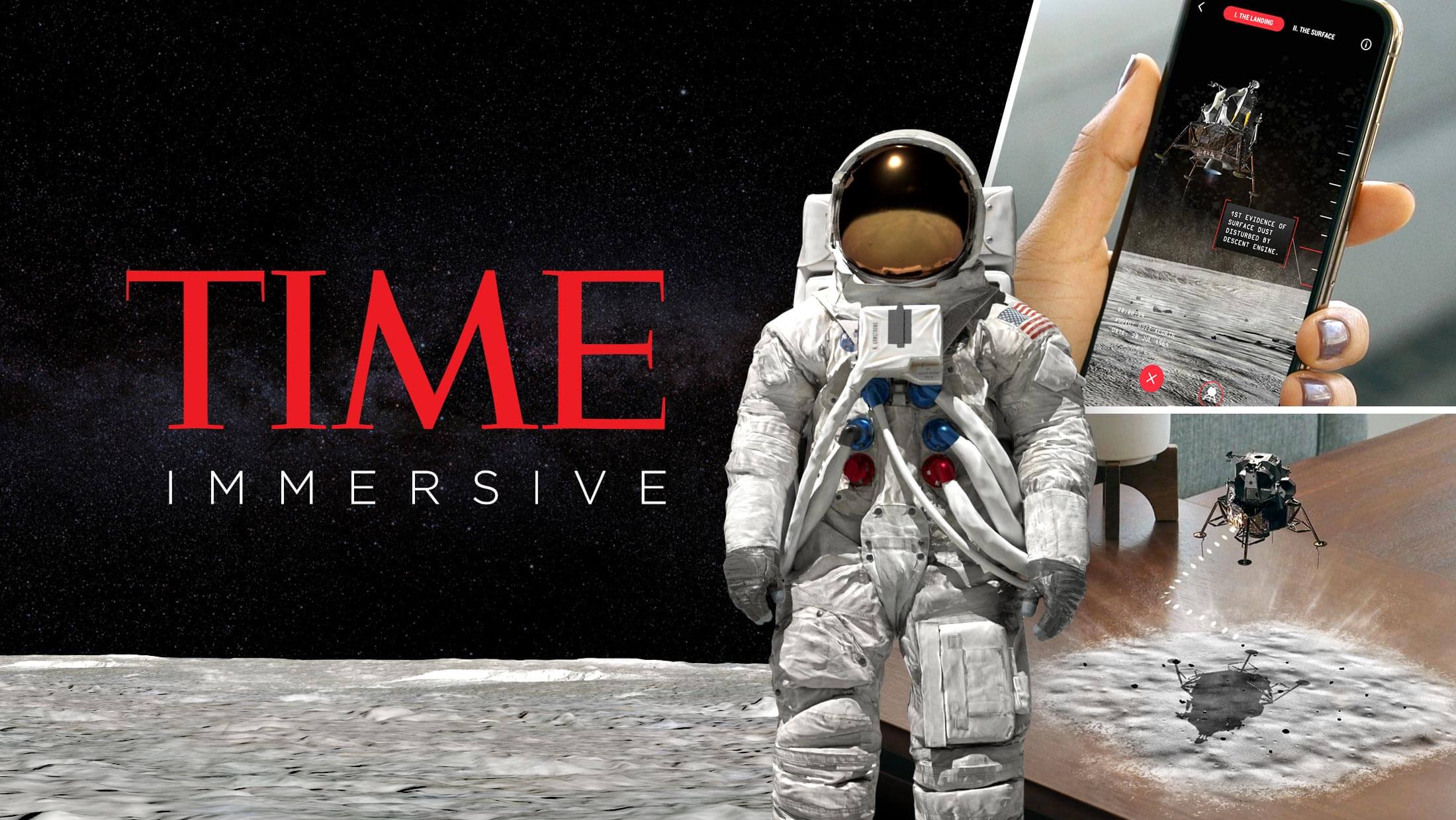 ‘Landing on the Moon’ App and Web AR Experience