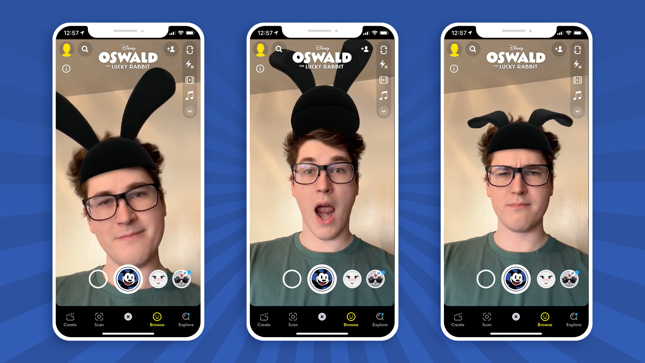 OSWALD THE LUCKY RABBIT EARS SOCIAL LENS