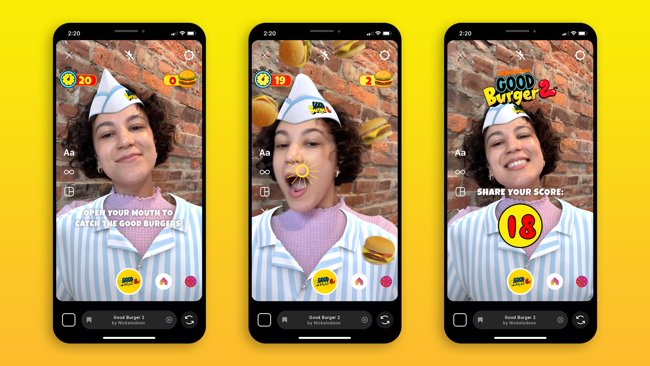 Good Burger Bite AR Social Lens