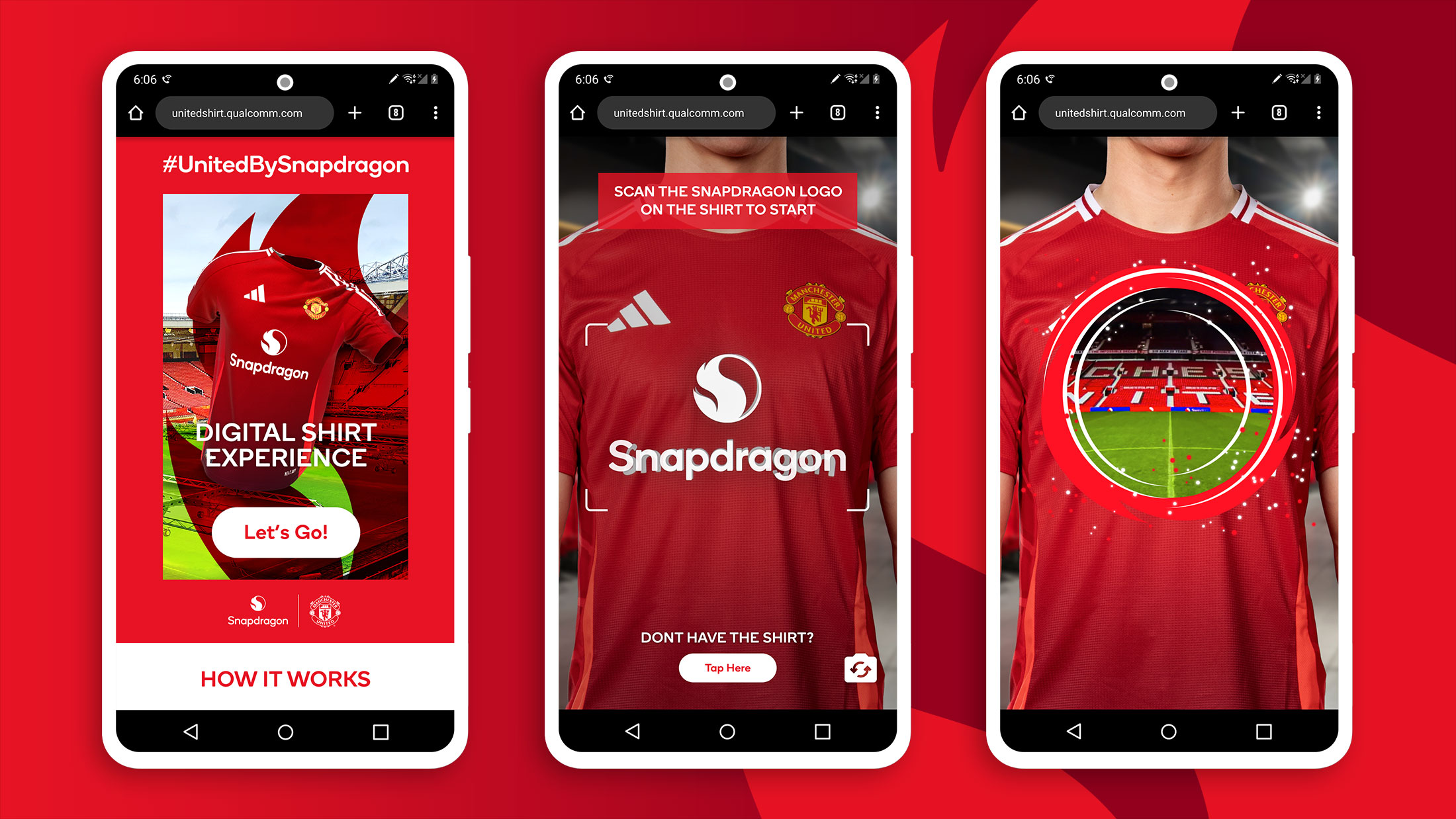 Snapdragon Manchester United Shirt WebAR