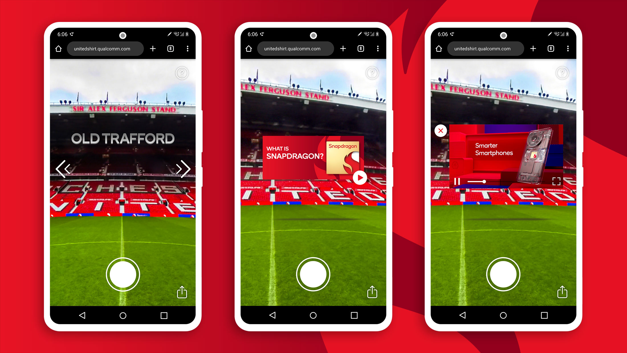 Snapdragon Manchester United Shirt WebAR