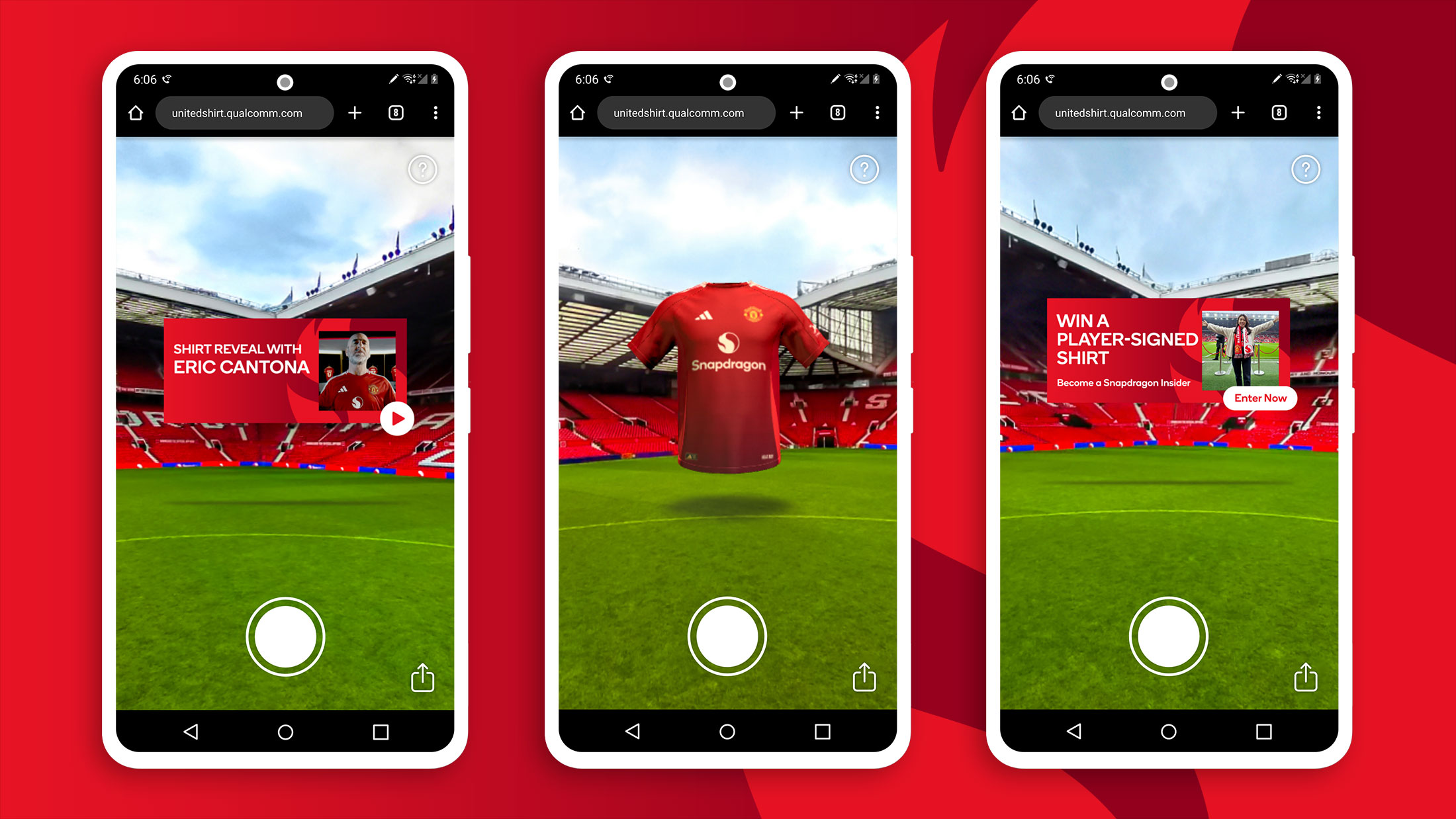 Snapdragon Manchester United Shirt WebAR
